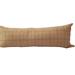 Brown Tan Plaid Windowpane Pillow Cover | Caramel Brown Cushion ...