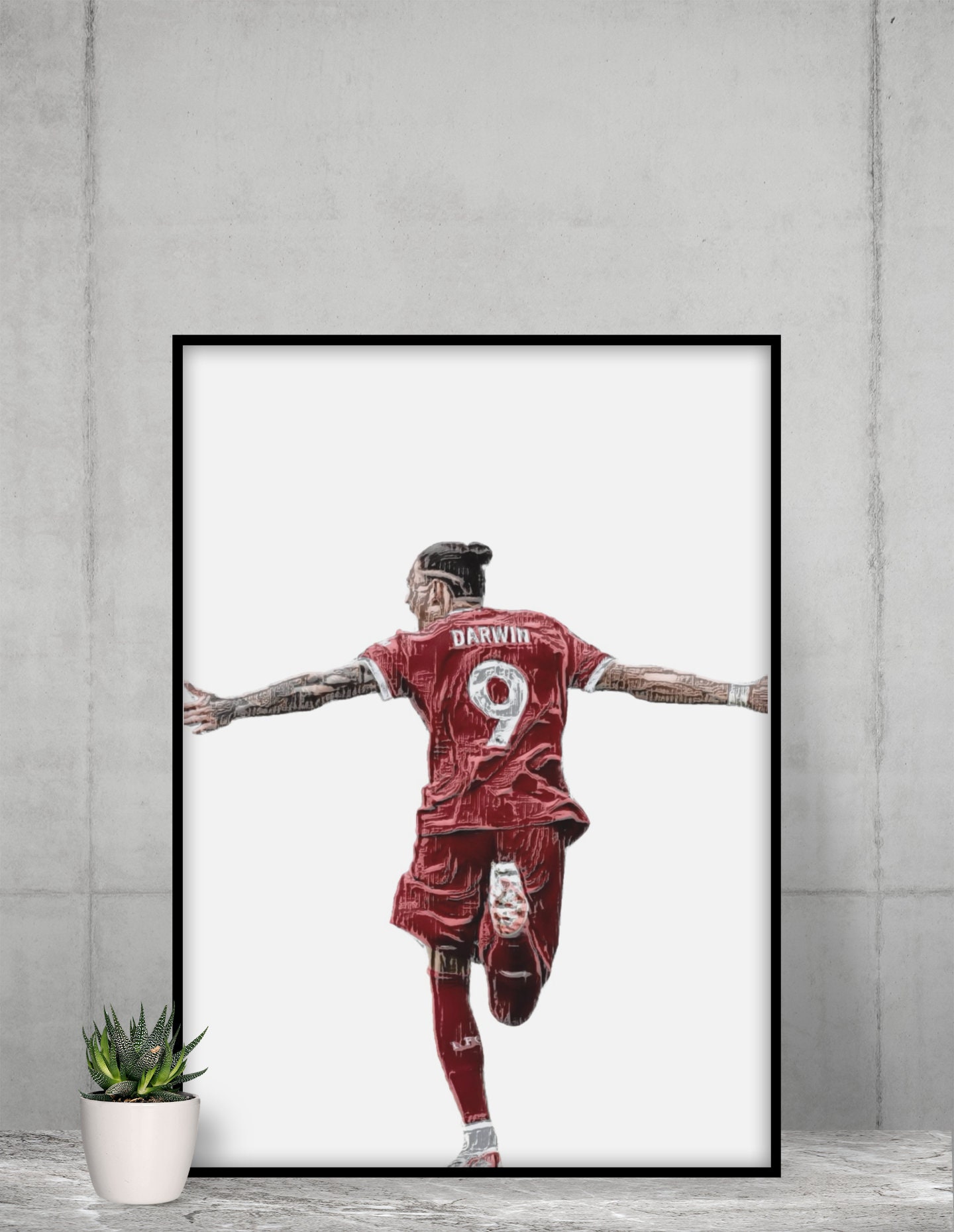 Darwin Nunez Football Art Print Liverpool Football Print - Etsy UK