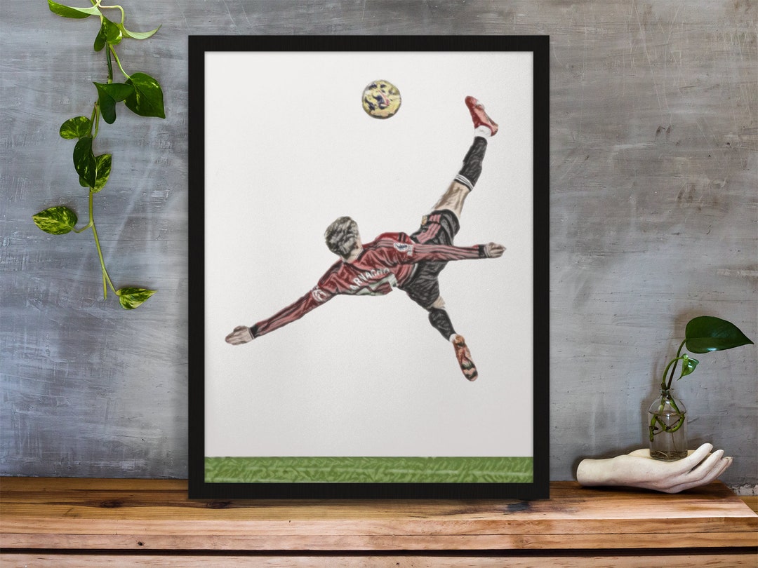 Alejandro Garnacho Football Art Print Manchester Football Print Bedroom ...