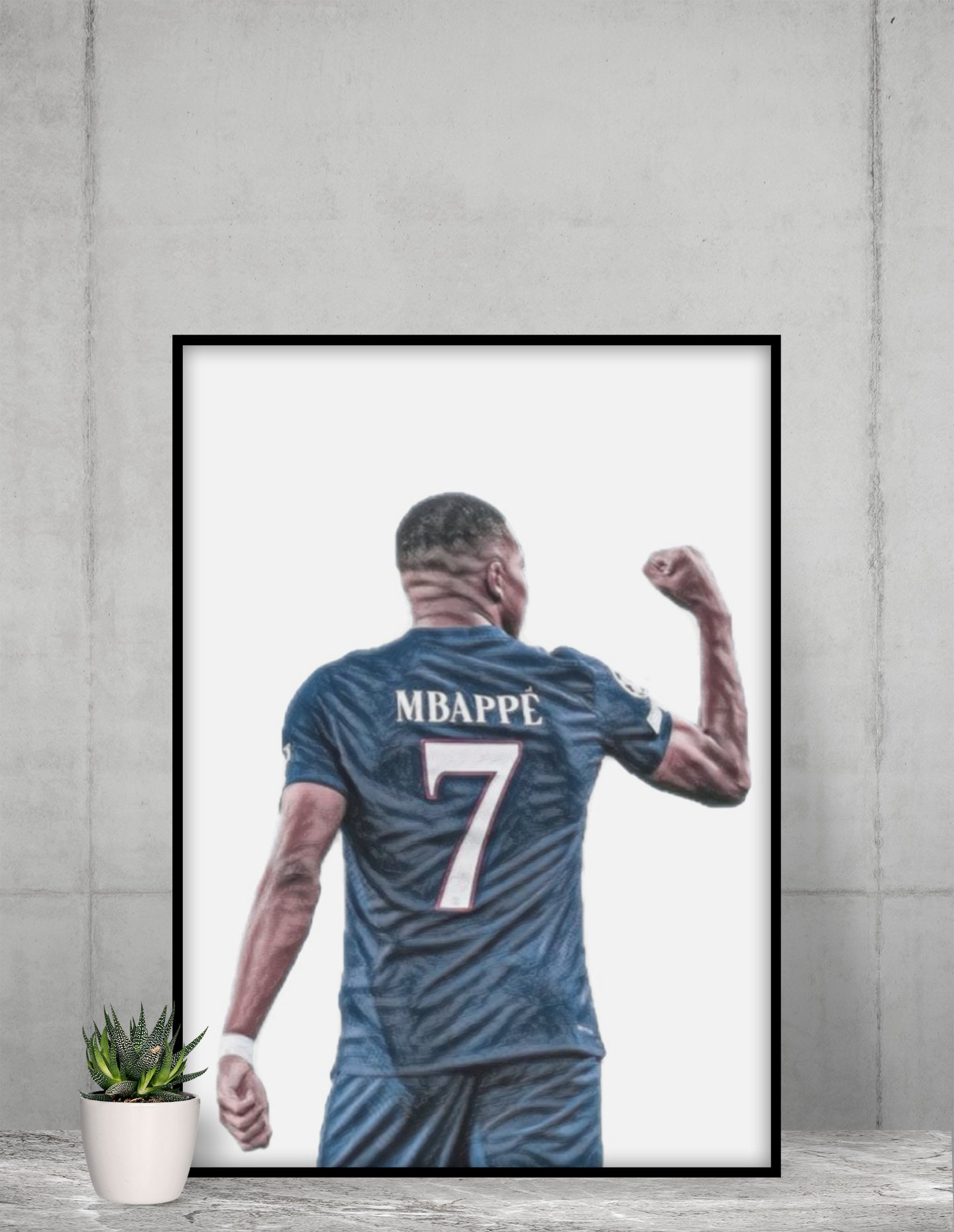 Kylian Mbappe PSG Inspired Football Art Print | PSG Football Team Print ...