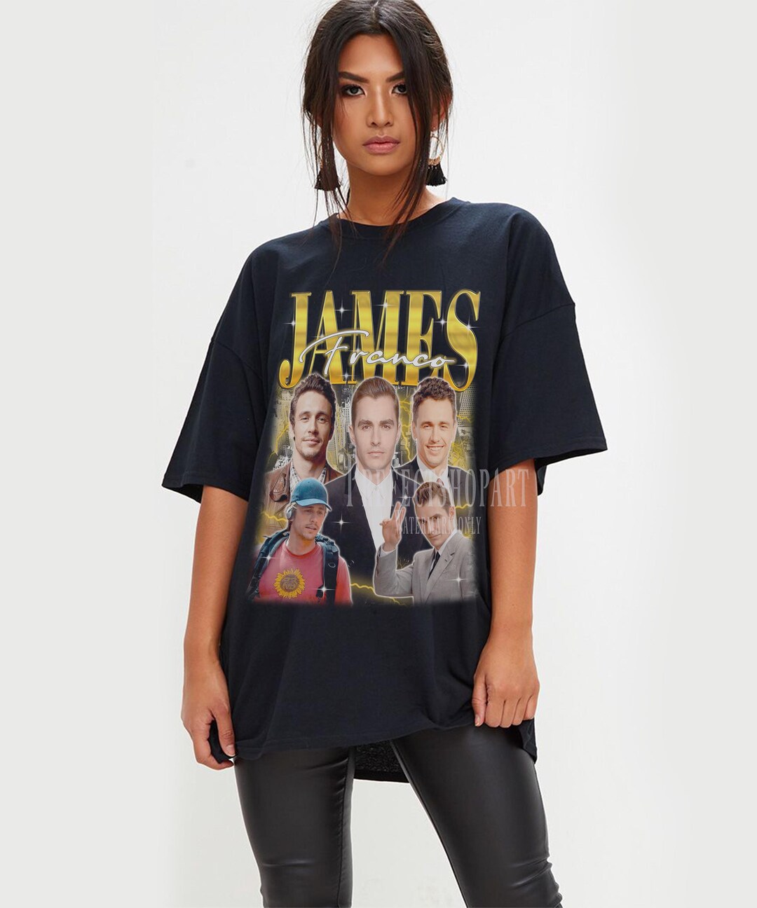 Retro JAMES FRANCO Shirt, James Franco Homage T-shirt, James Franco Fan ...