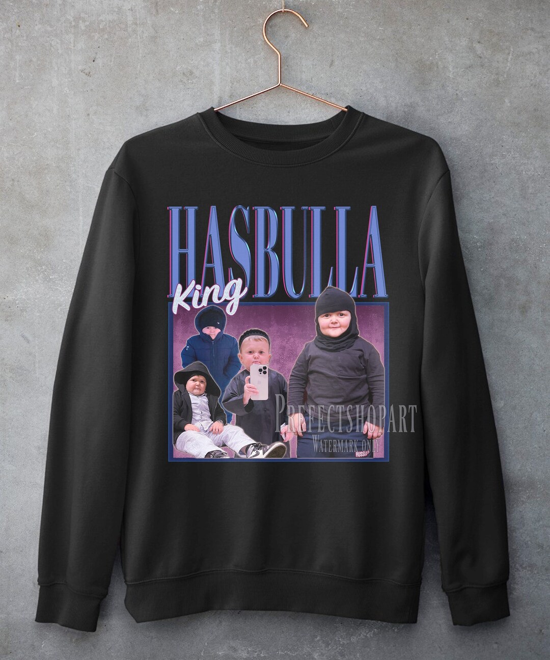 King Hasbulla Retro Sweatshirt, King Hasbulla Homage Sweatshirt ...