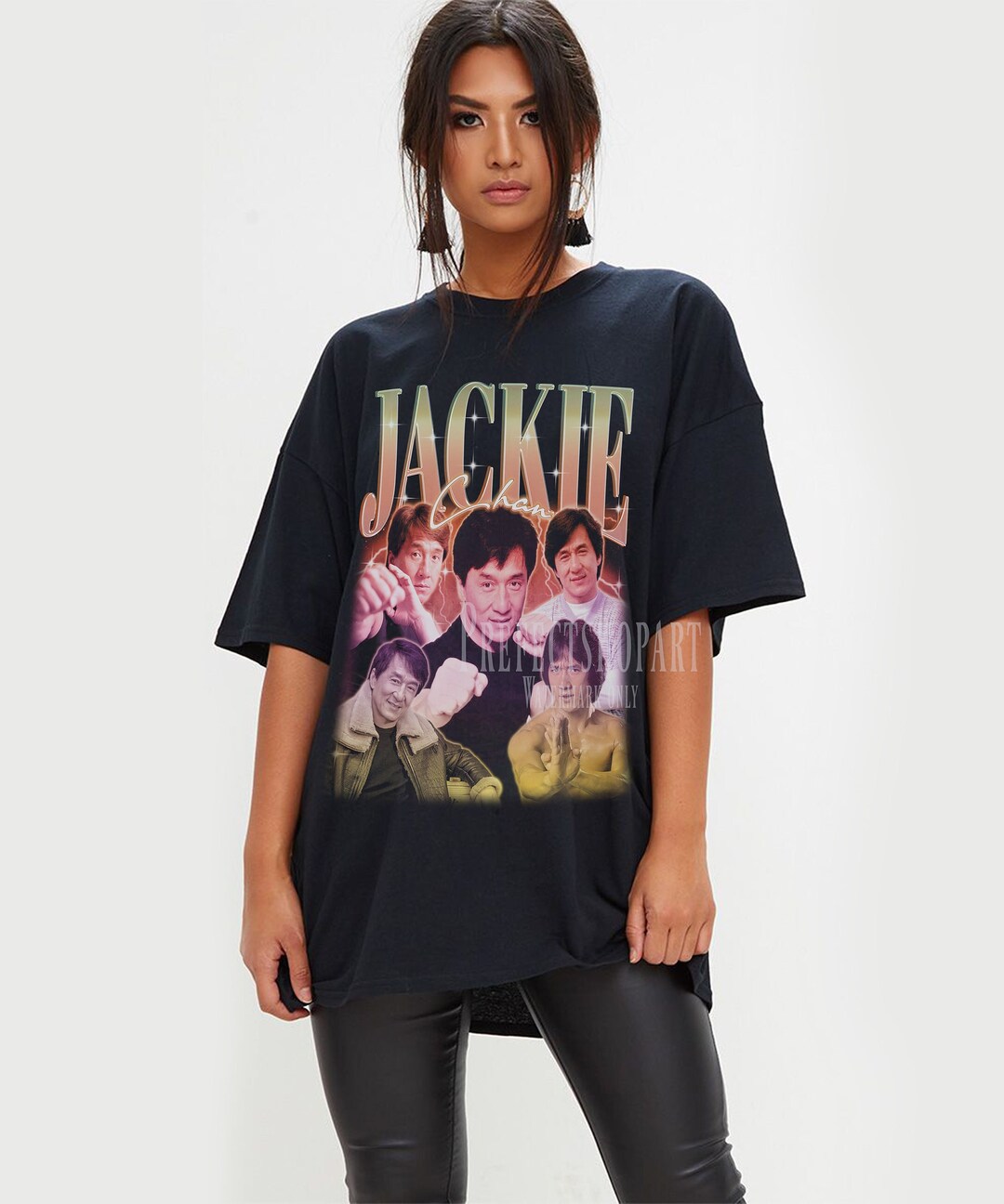 JACKIE CHAN Vintage Shirt, Jackie Chan Homage Retro, Jackie Chan Tees ...
