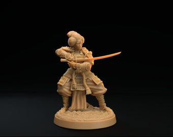 Japanese Female Samurai Print - Etsy