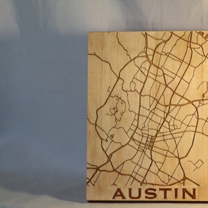 Laser Engraved City Map - Etsy
