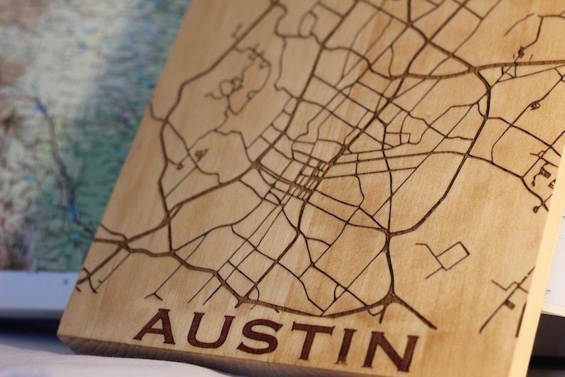 Laser Engraved City Map - Etsy