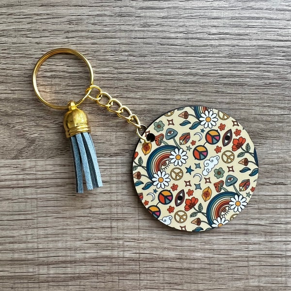 Hippie Keychain - Etsy