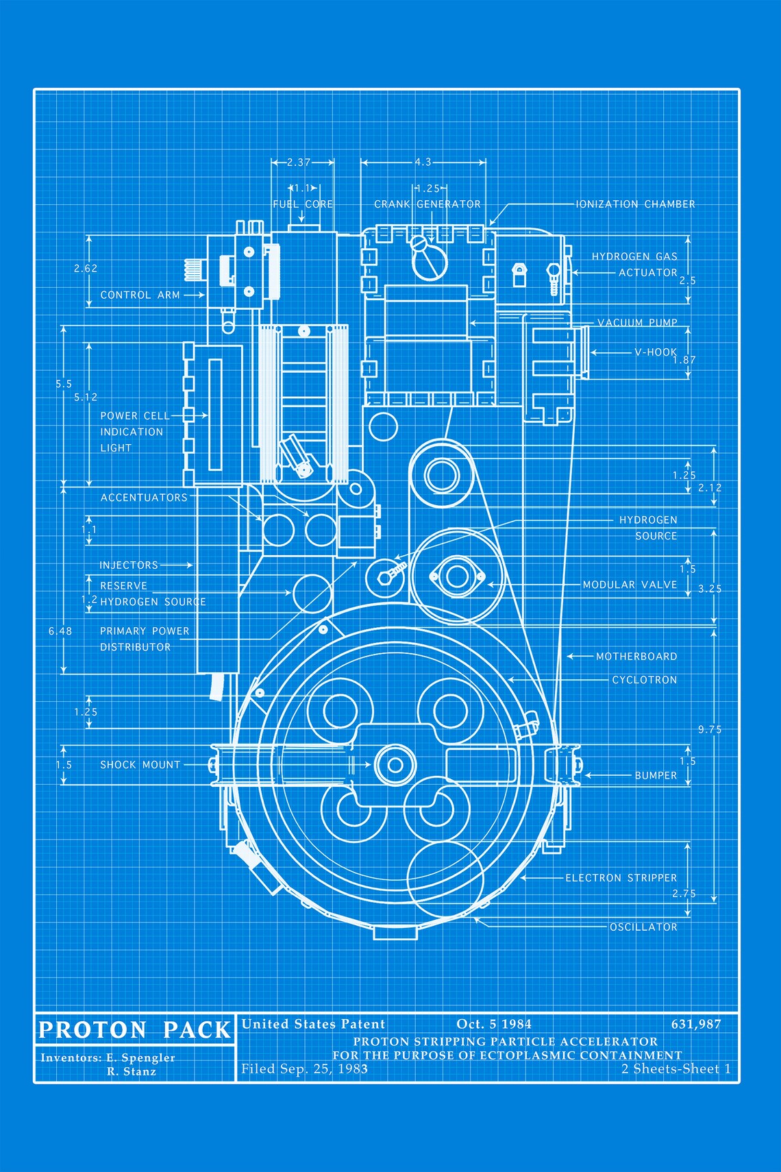 Ghostbusters Blueprint: Proton Pack - Etsy