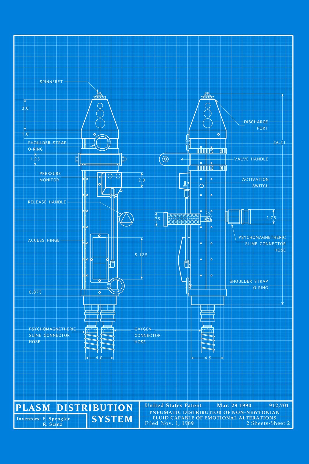 Ghostbusters Blueprint: Discharge Port - Etsy