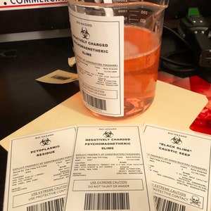 Mood Slime Beaker Labels - Etsy