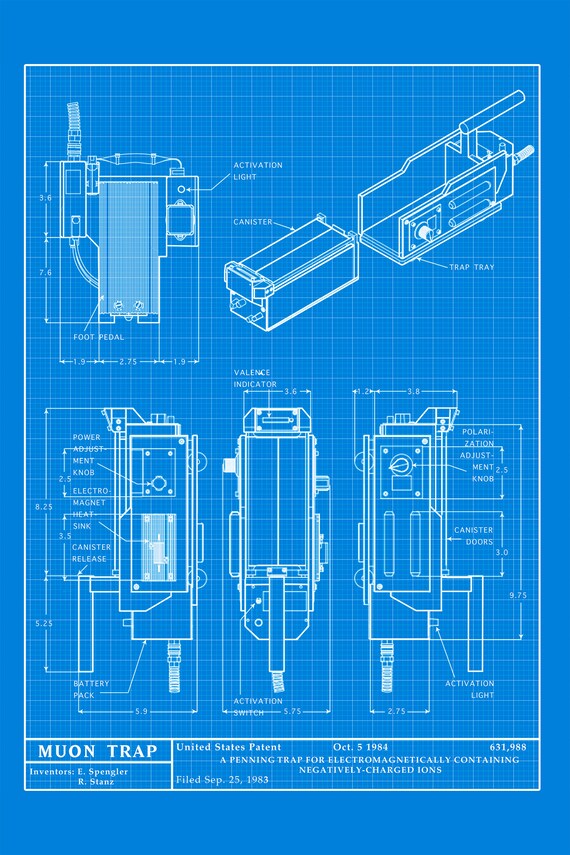 Ghostbusters Blueprint: Ghost Trap - Etsy