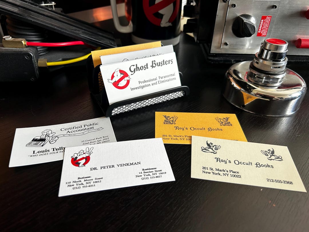 Ghostbusters Business Cards (prop Replicas) - Etsy