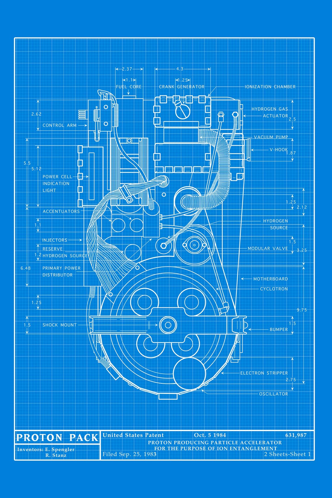 Ghostbusters Blueprint: Proton Pack - Etsy