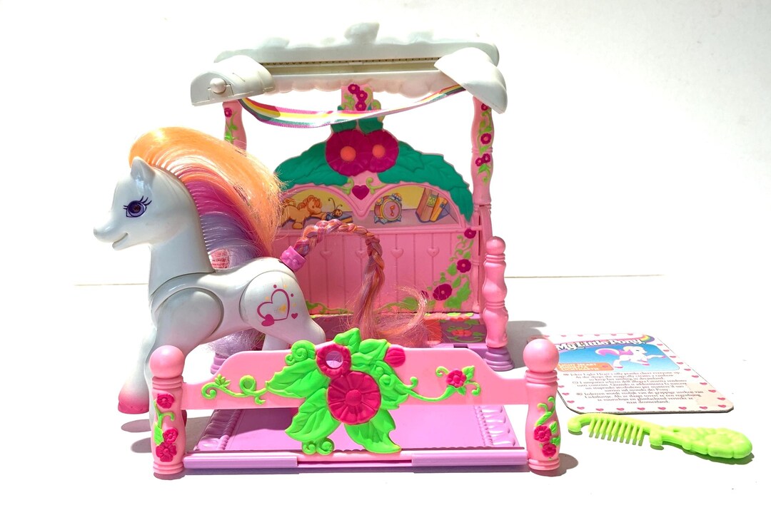 Vintage My Little Pony Canopy Bed W/ Accessories – Polly Pocket-style ...