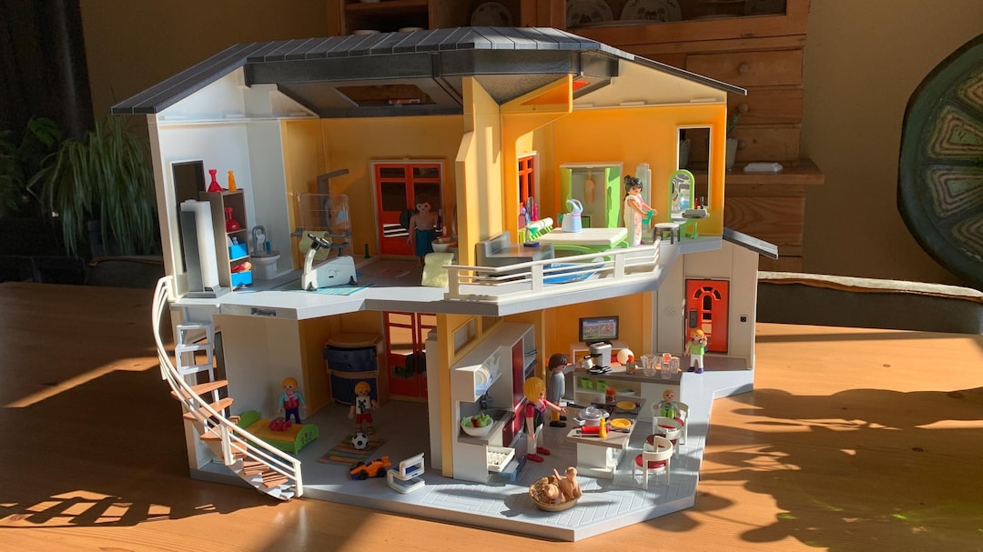 Playmobil Modern House / Villa 9266 Kitchen 9269 Bathroom 9268 Bedroom ...
