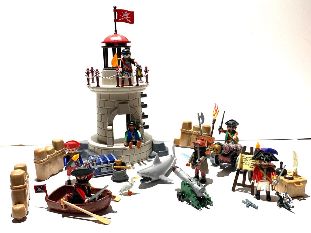 Vintage Playmobil Lighthouse 6680 With Working Light – Coastal Harbor ...