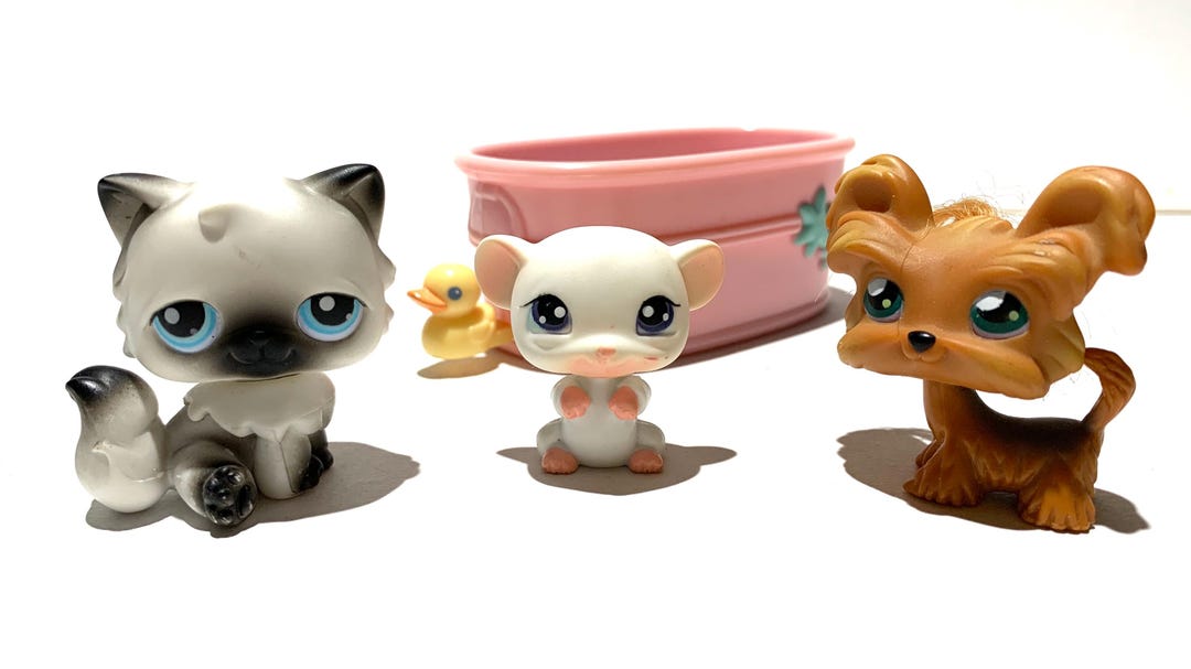 Littlest Pet Shop Tru Bath Version With Persian #60 + Shih Tzu #6 ...