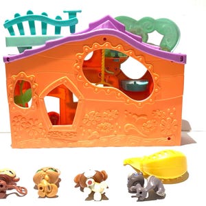 Littlest Pet Shop Playset LPS - Purple Tree House Club - Folding ...