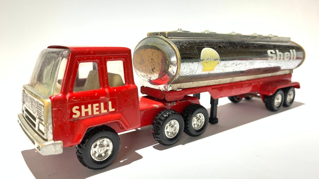 Shell Tanker Truck Tin Toys Camion Benne / LKW Shell / Tin Toys Shell ...