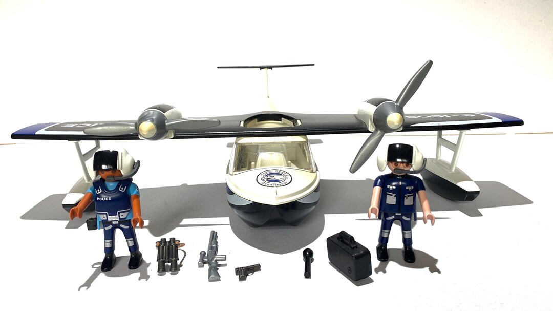 Playmobil Police Seaplane 4445 Vintage / With 2 Pilots / Fits: Airplane ...
