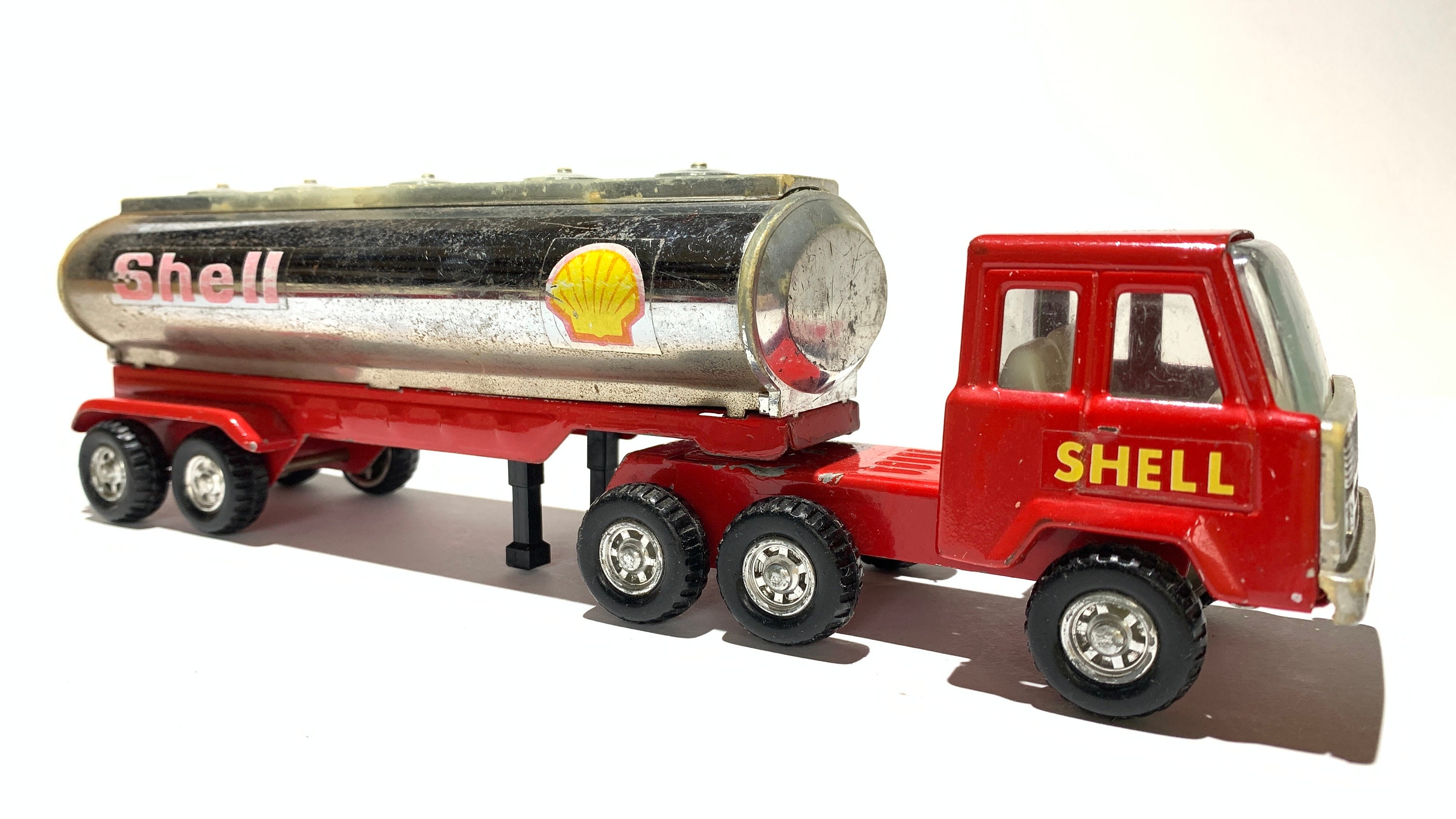 Shell Tanker Truck Tin Toys Camion Benne / LKW Shell / Tin Toys Shell ...