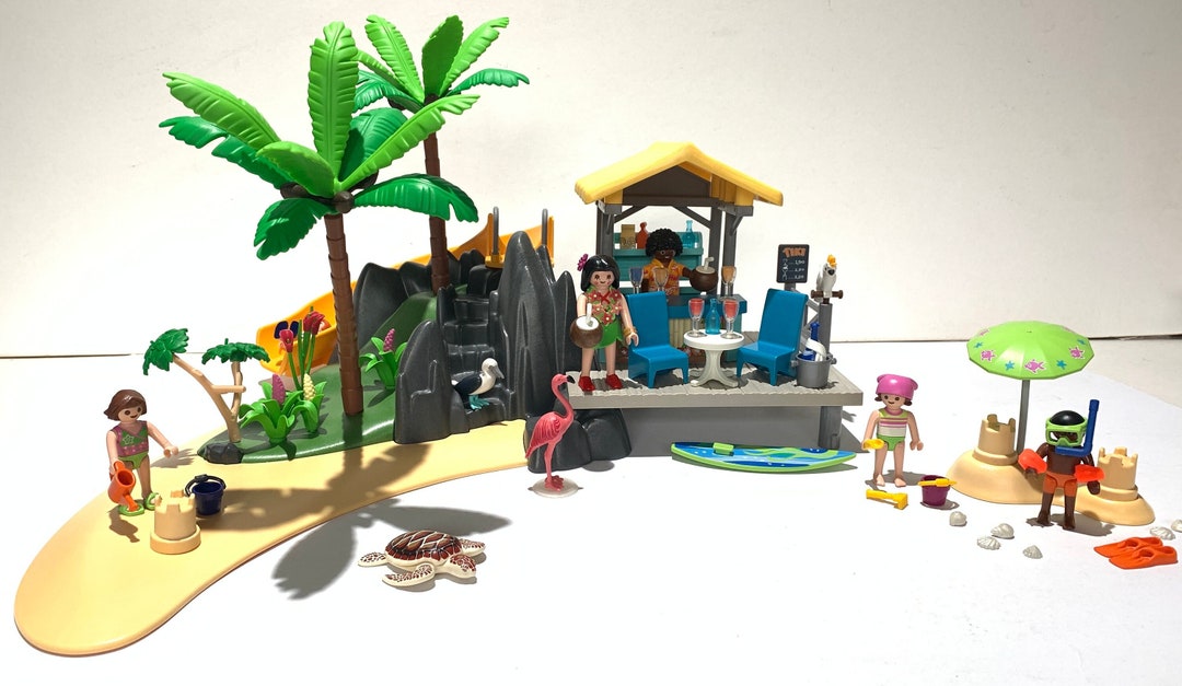 Playmobil Tropical Vacation Island Sandcastle / Island With Beach Bar ...