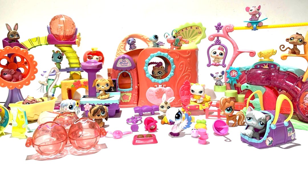 Littlest Pet Shop Lot Hamster Playground + Happy Hamsters Set / Tricks ...