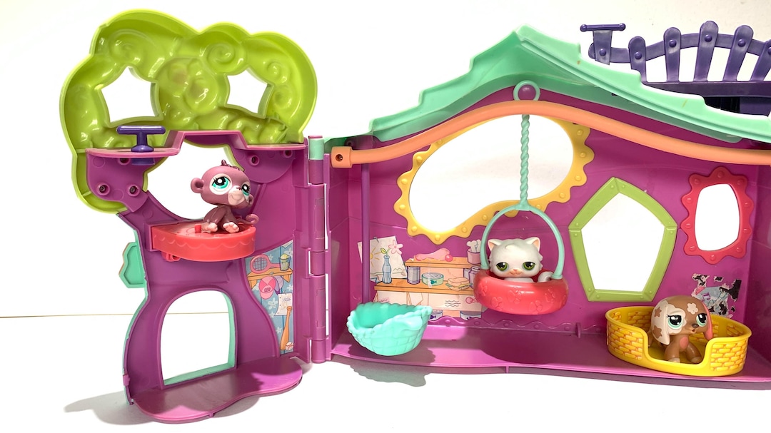 Littlest Pet Shop Playset LPS Purple Tree House Club Hasbro Toys / Pets ...