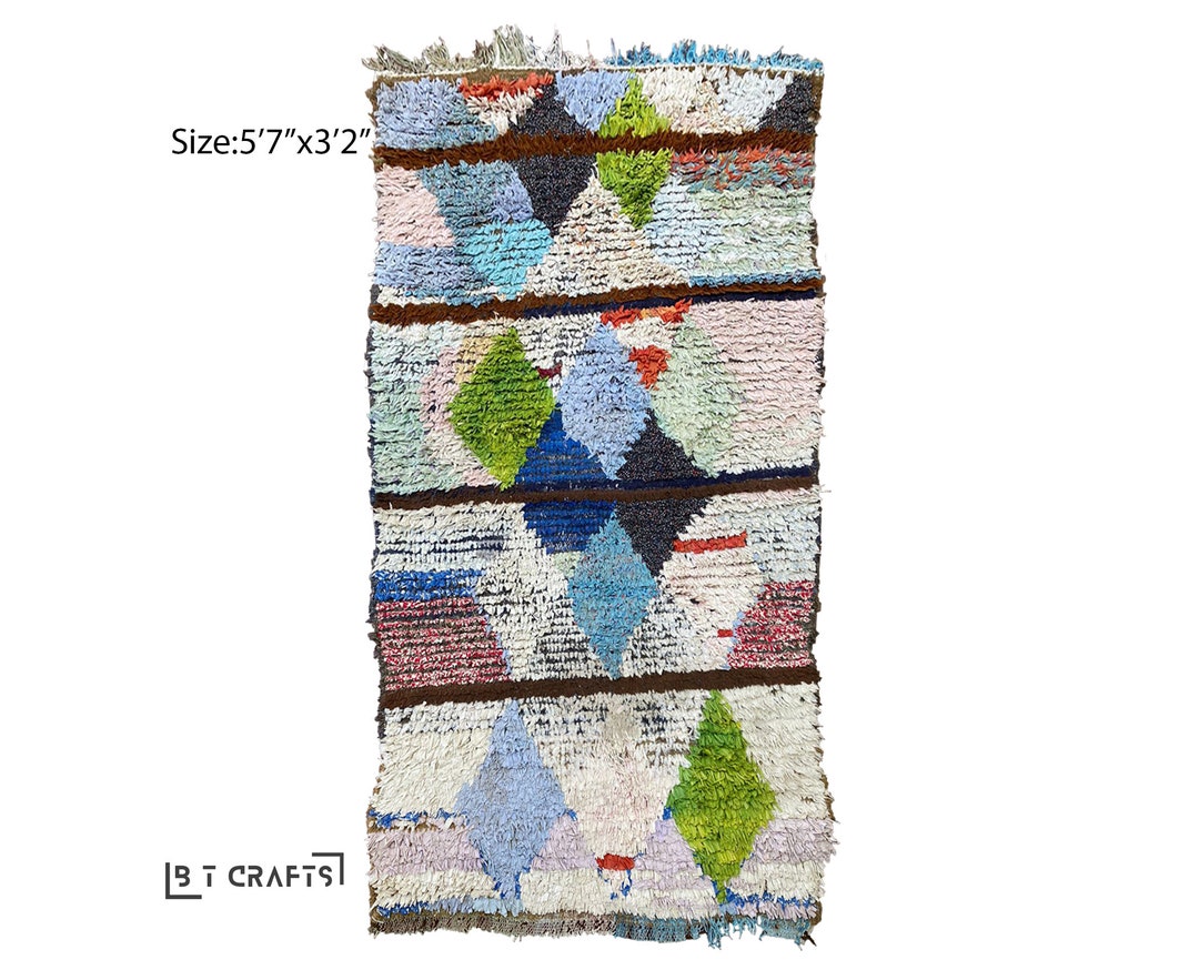 Small Moroccan Old 3x6 Rug, Colorful Faded Area Rugs. - Etsy