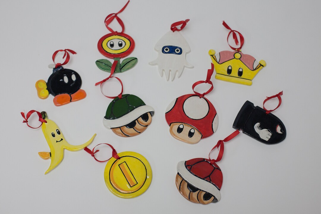 Super Mario Inspired Christmas Ornaments - Etsy