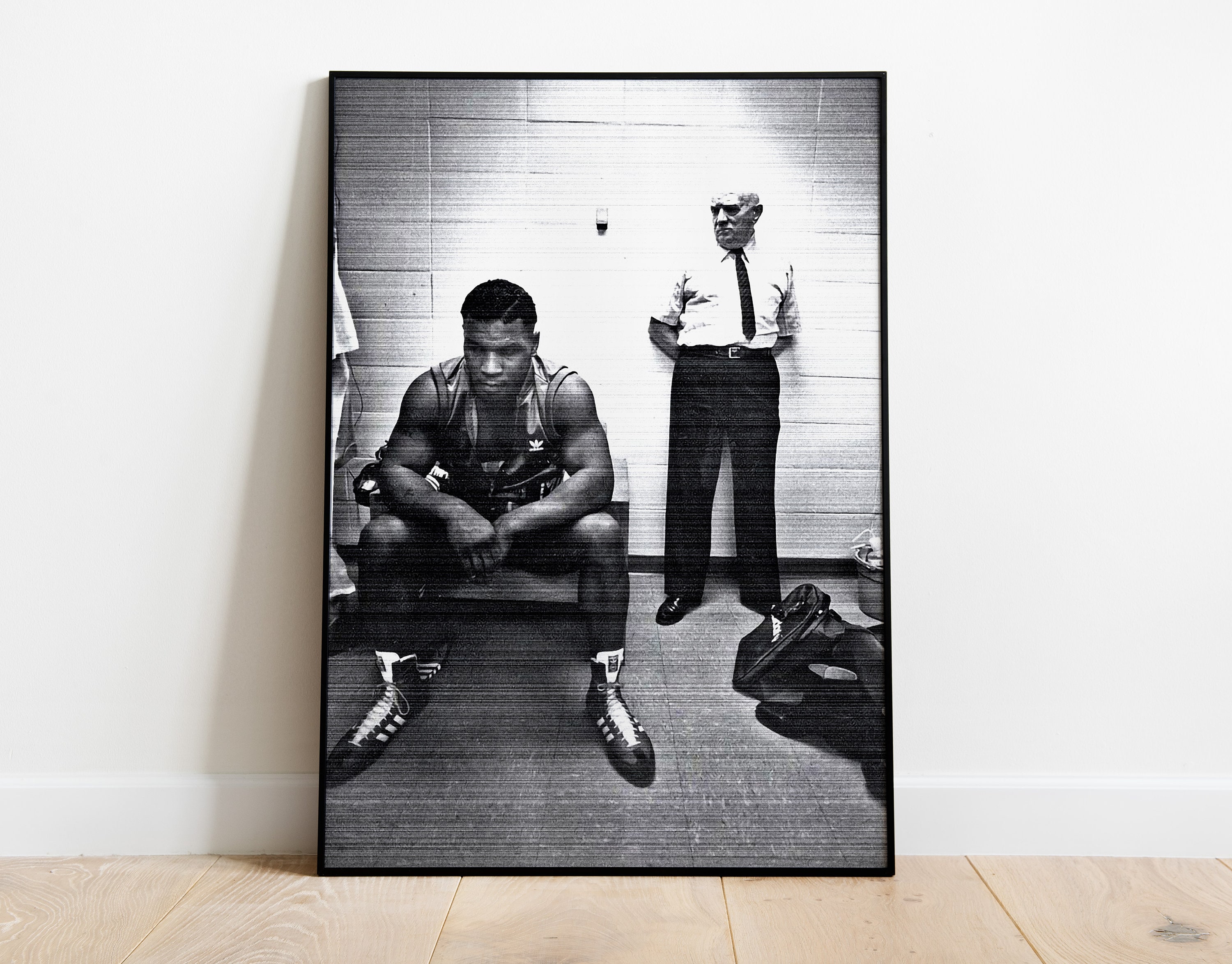 Mike Tyson Black And White Poster