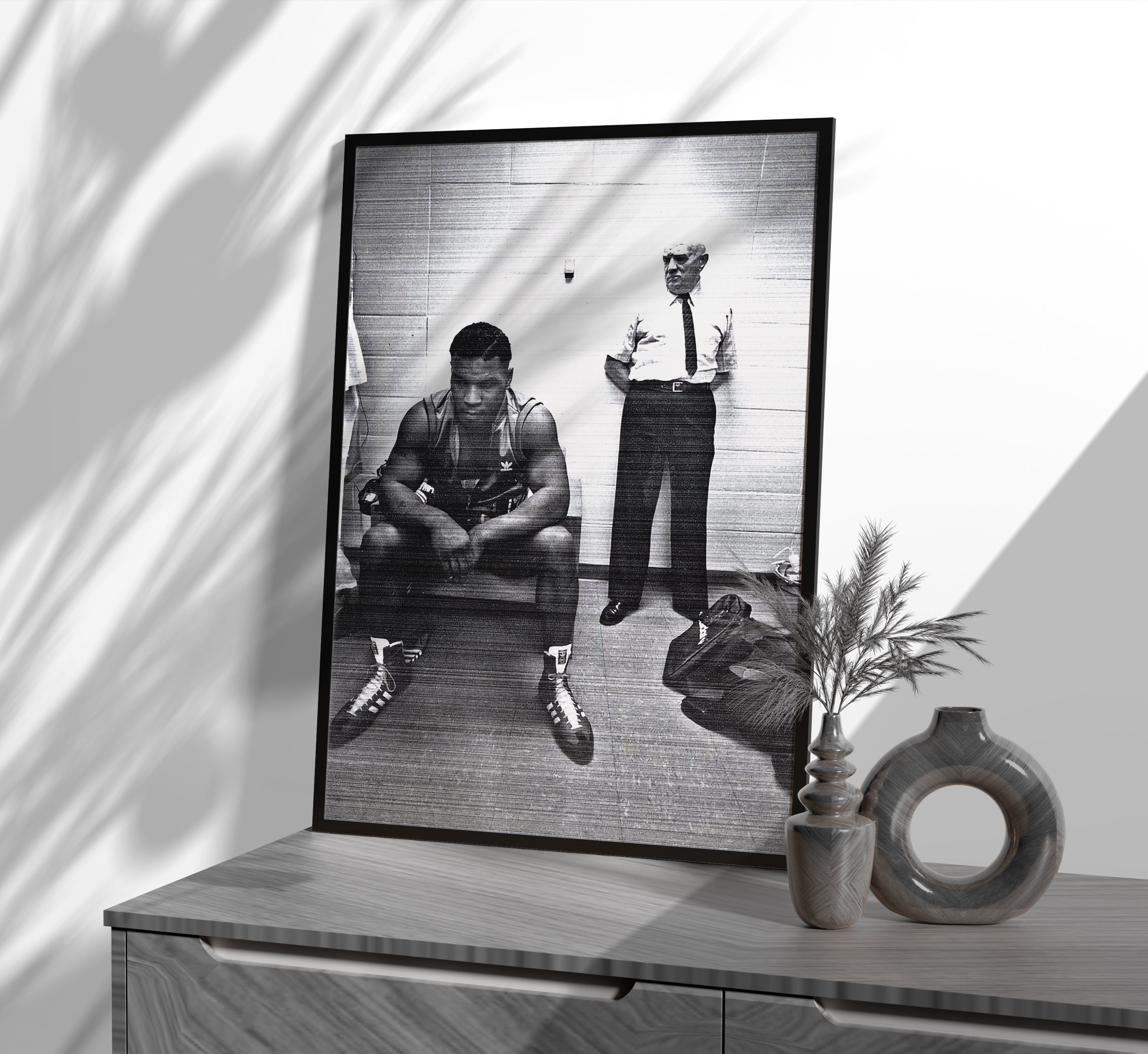 Mike Tyson Black And White Poster