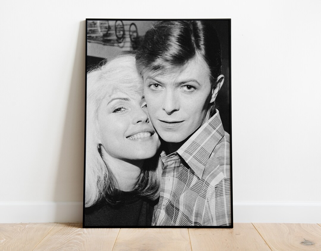 David Bowie With Debbie Harry Poster Black And White Vintage Etsy Uk