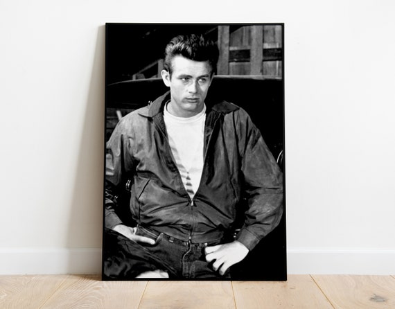 James Dean Black And White Poster