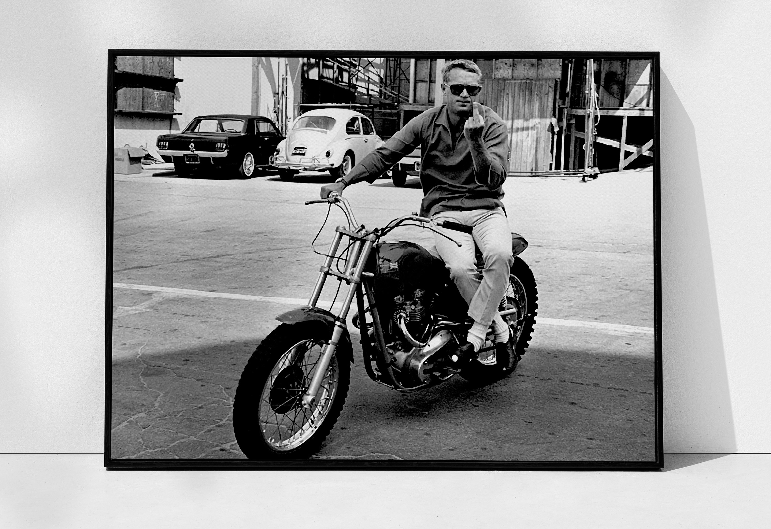 Steve Mcqueen Motorcycle Poster