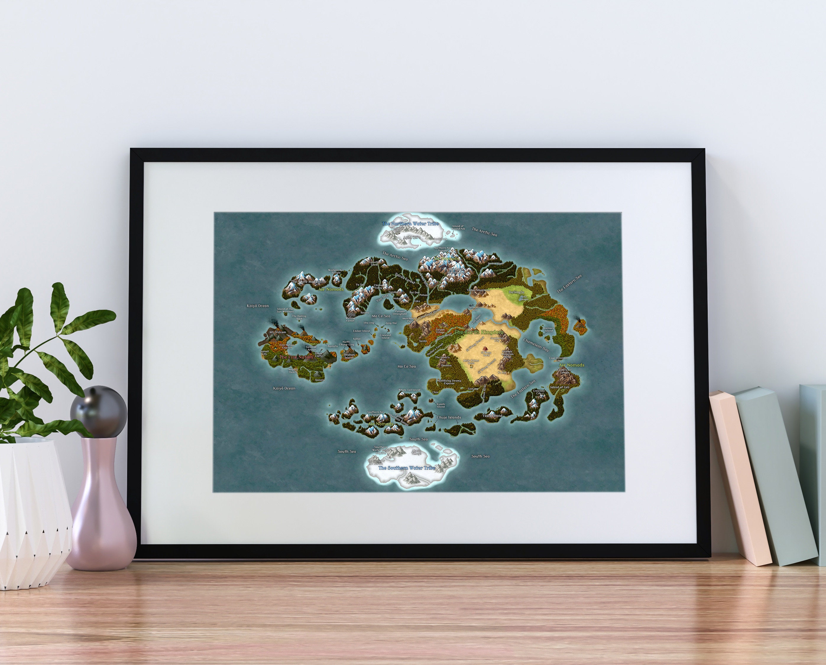 Map of Avatar the Last Airbender Avatar World Map Avatar - Etsy UK