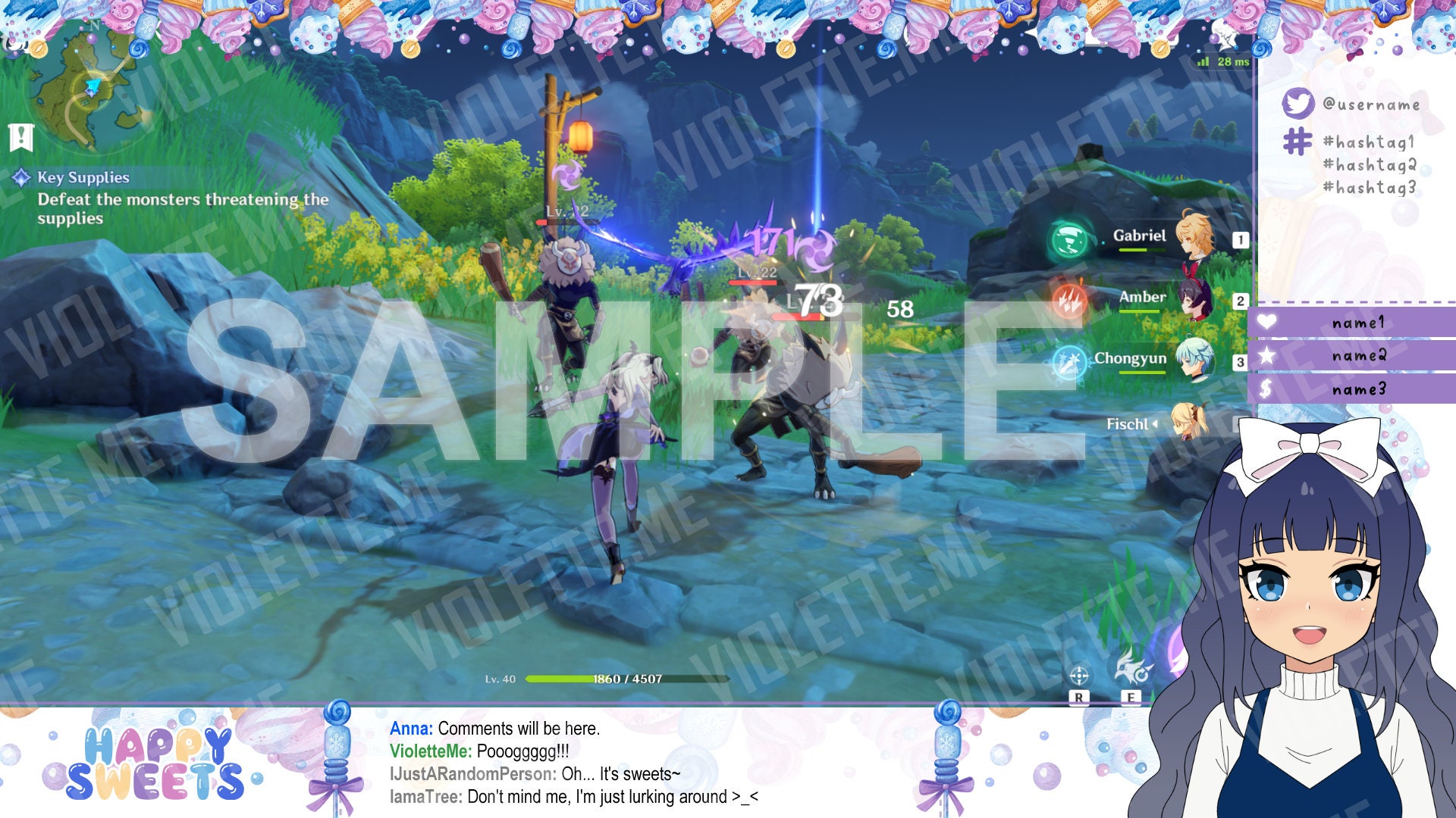 Happy Sweets | Twitch OBS Stream Overlay Package | Streamer | Vtuber ...