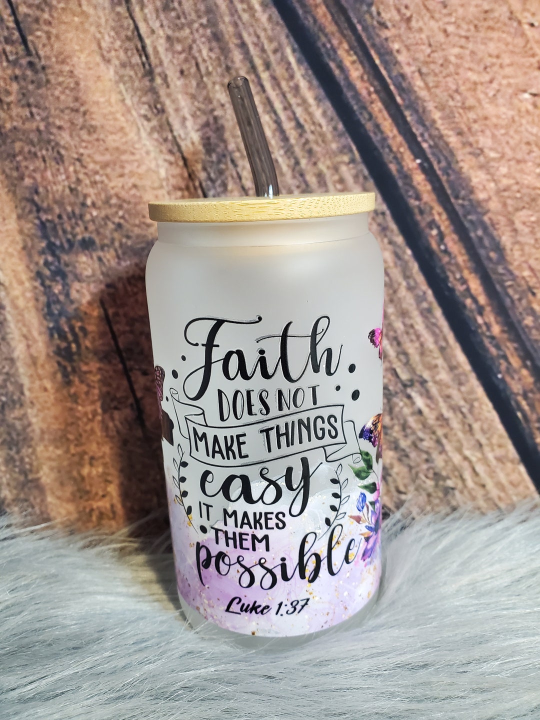16 Oz Frosted Faith Cup - Etsy