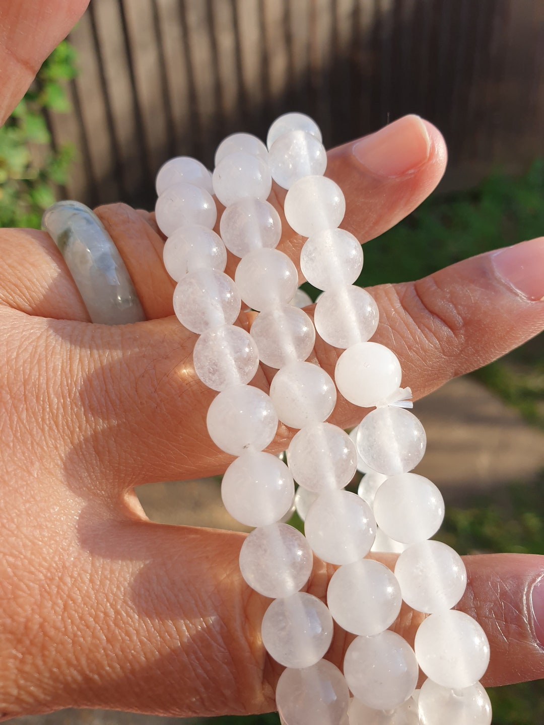 Milky Snow White Quartz 8mm Bracelets - Etsy
