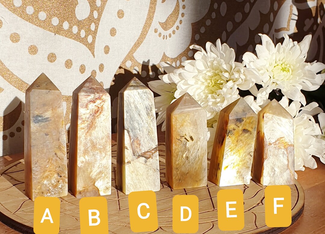 Calming Golden Mica Towers - Etsy