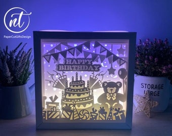 Christmas Deer Hexagon Shadow Box SVG Merry Christmas Sphere - Etsy