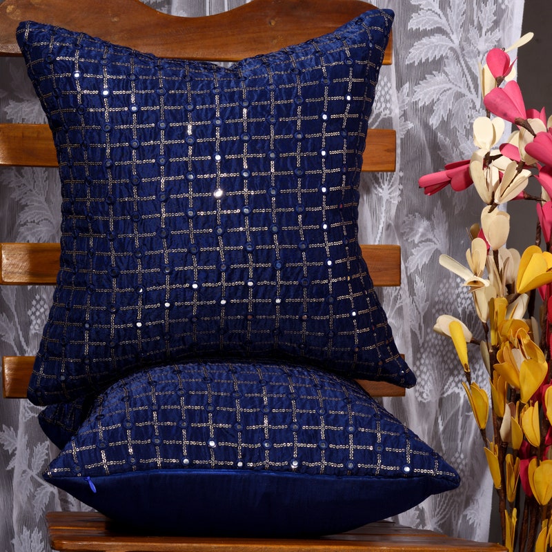 Blue Decorative Pillows - Etsy