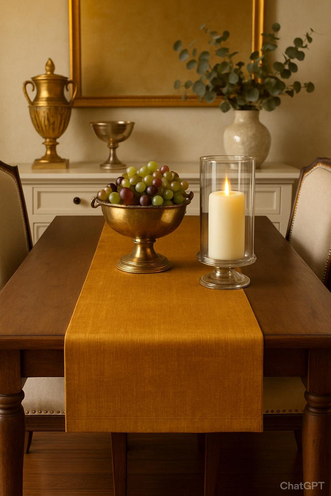 Solid Faux Silk Table Runner: Copper, Gold Dining Table Decor - Etsy