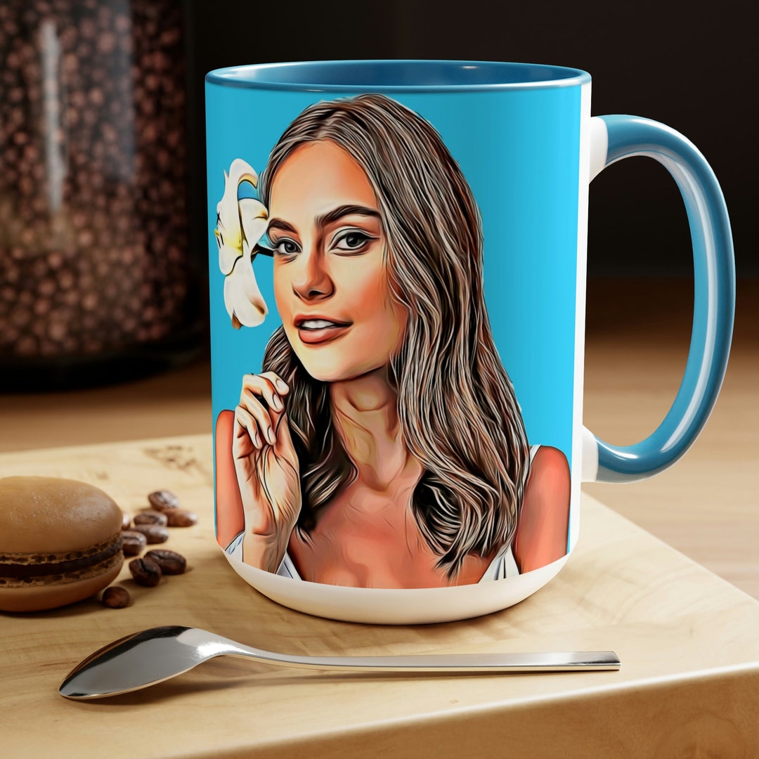 Cartoon Portrait Coffee Mug, Two-tone Coffee Mugs, 15oz, Mug With ...