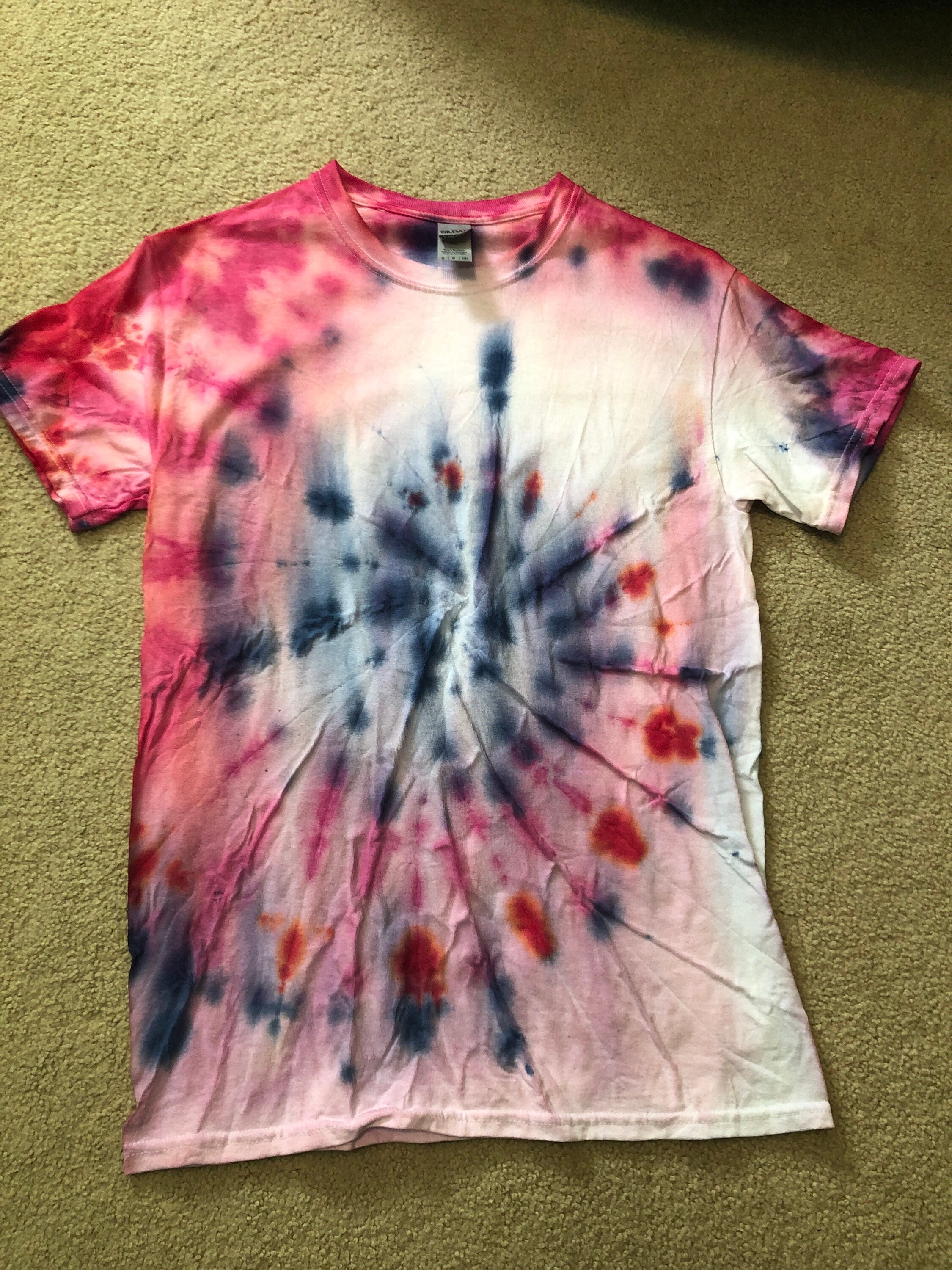 Red, White and Blue Tie-dye T-shirt - Etsy