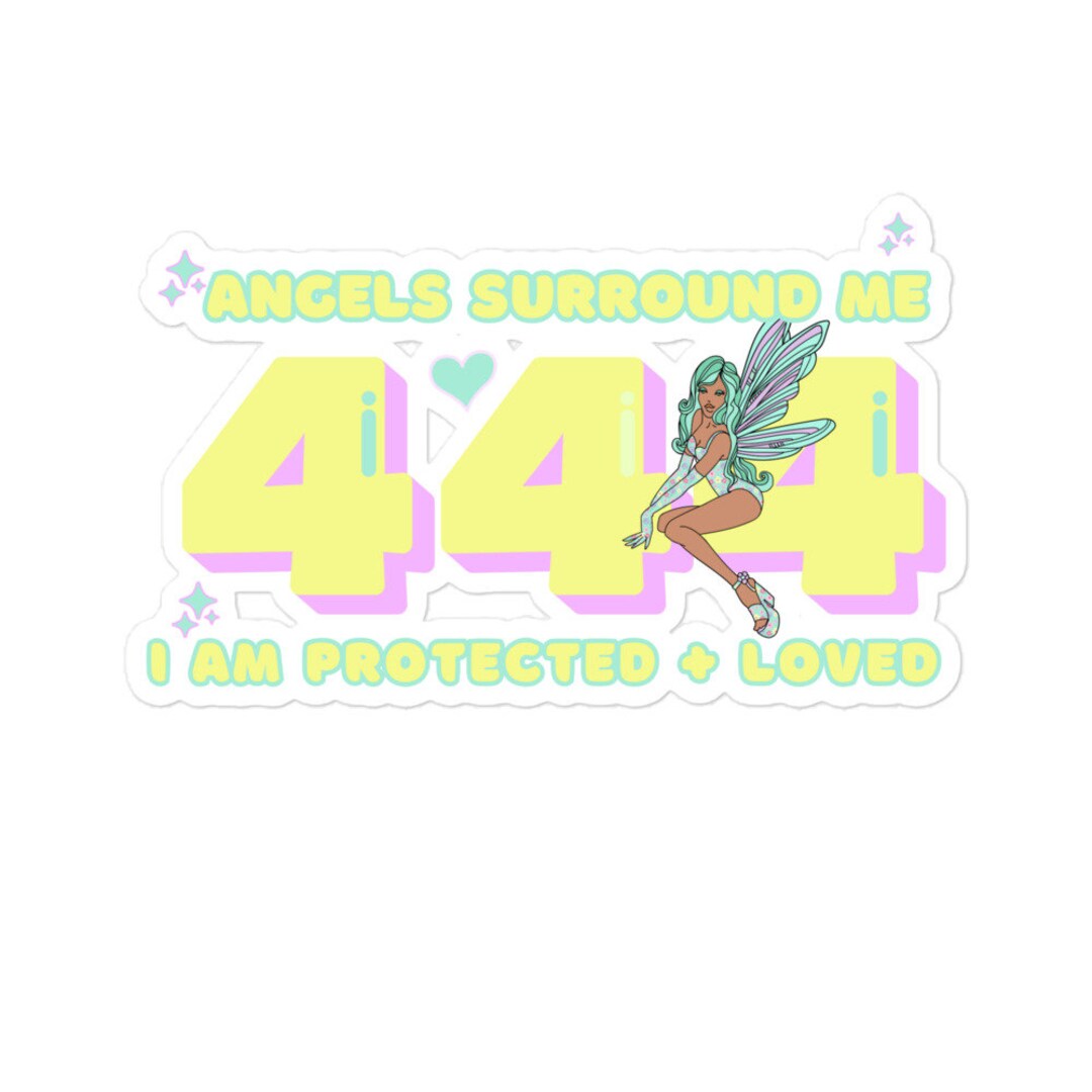 444 Sticker | Angel Numbers| Positive Affirmations Sticker | Mystical ...