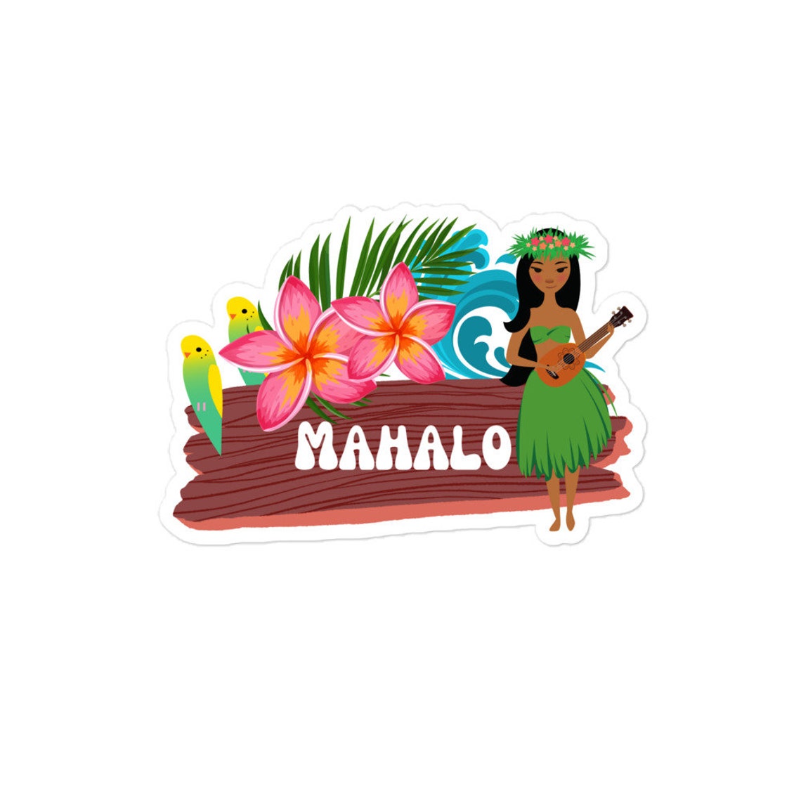 Hawaii Sticker Beach Stickers Hawaiian Stickers Hula Stickers Hawaii ...