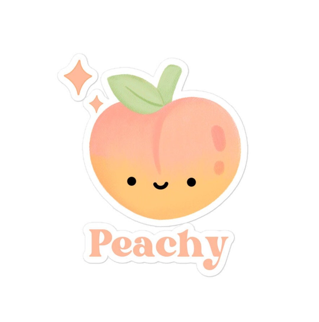 Peachy Sticker | Just Peachy | Peach Sticker | Cute Stickers ...