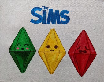 The Sims Traditional Tattoo Flash Sheet Art Print - Etsy