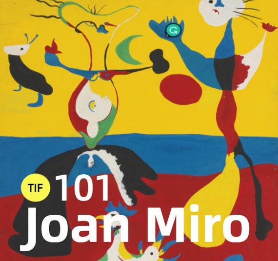 101 TIF X Joan Miro Masterpiece Paintings Cubism | Etsy